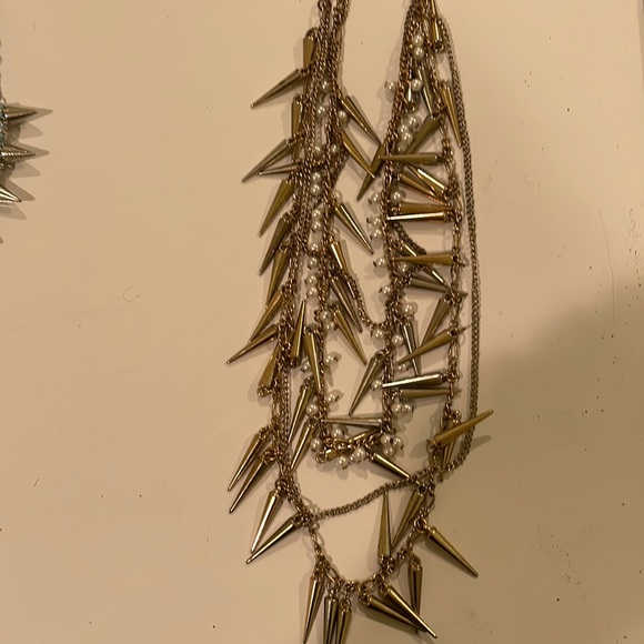 Accessories | Gold Spiky Chain Necklace | Poshmark